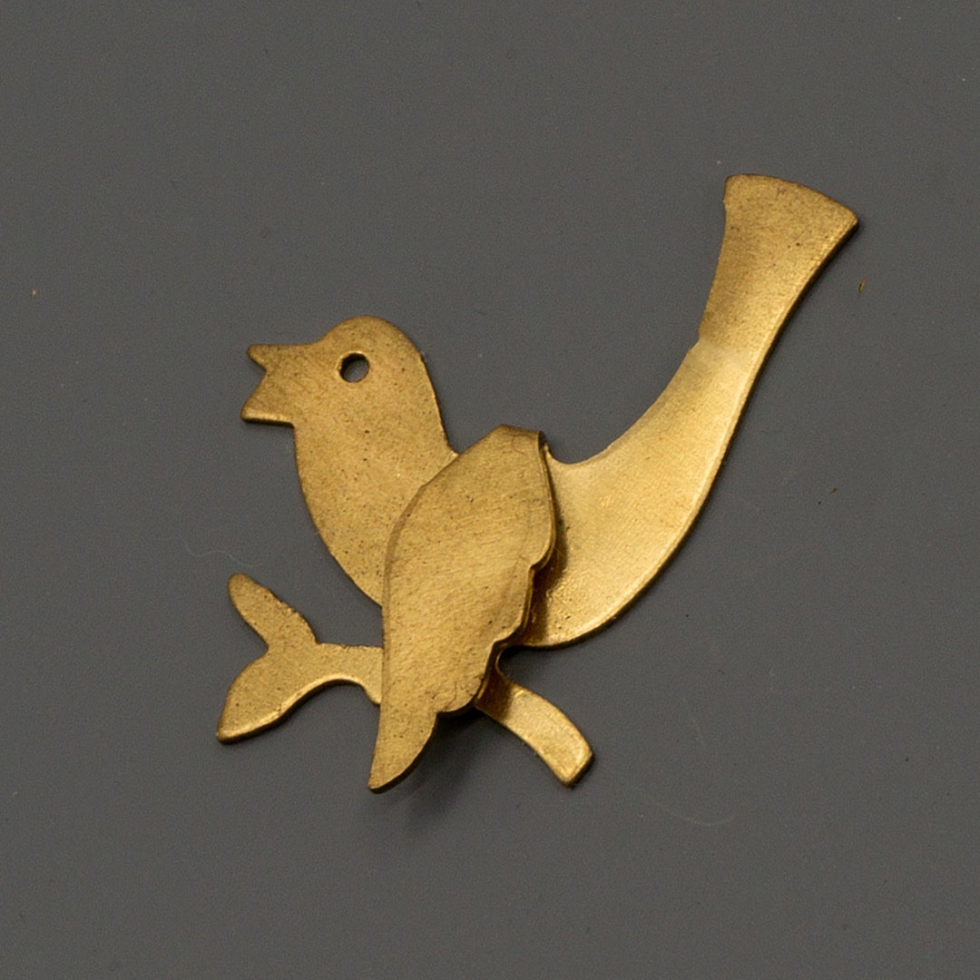 3D Brass Bird Charms, Mini Brass Bird, Mini Bird Charms, Mini 3D Birds ...