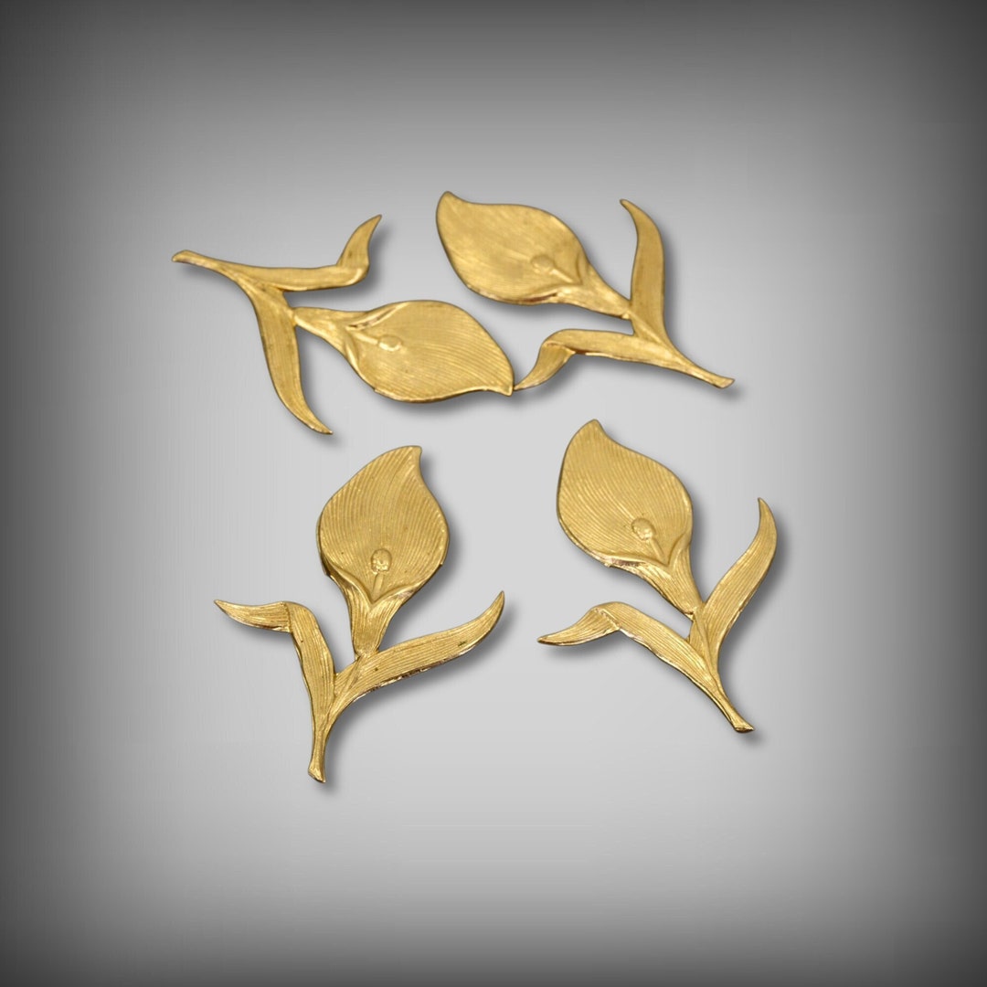 Brass Findings, Brass CALA LILY, Brass Stampings, Brass Jewelry Making ...