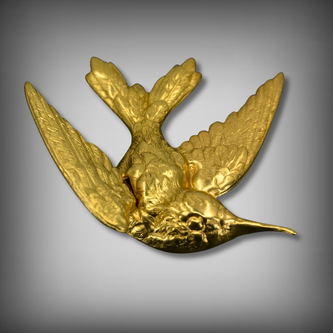 Large Brass Hummingbird Focal: Jewelry Making Component (75mm) - Etsy