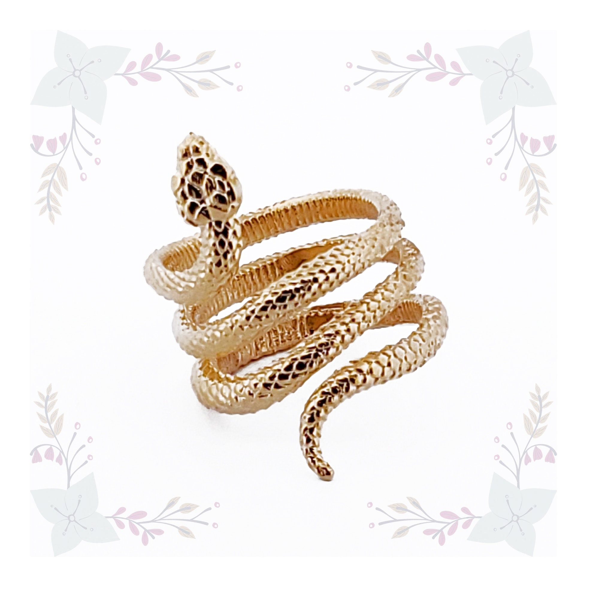 SNAKE Ring Brass Wraparound Serpent Ring Brass Ring - Etsy