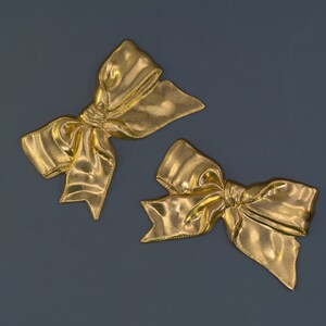 2 Pieces Raw Brass Bow Stamping, Unplated Brass Bowtie Pendant, Ribbon ...
