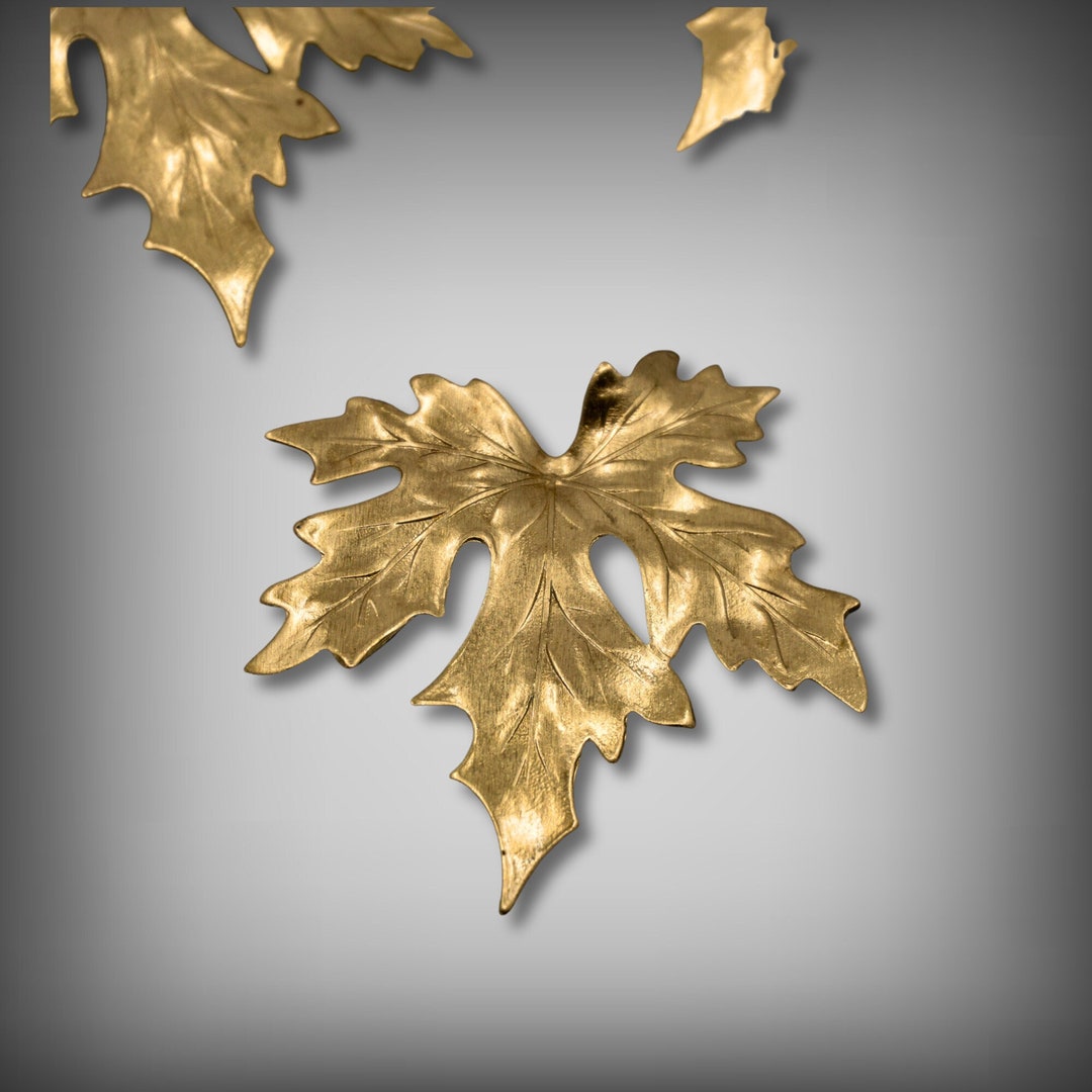 Brass Stampings, LARGE Maple Leaf, Jewelry Components, Jewelry Findings ...