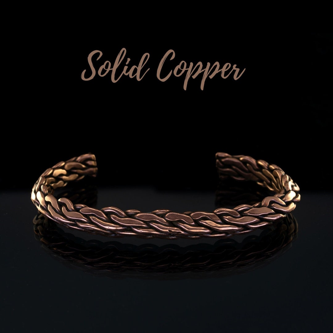 Heavy Rugged COPPER Bracelet for Men and Women Braided Wire - Etsy