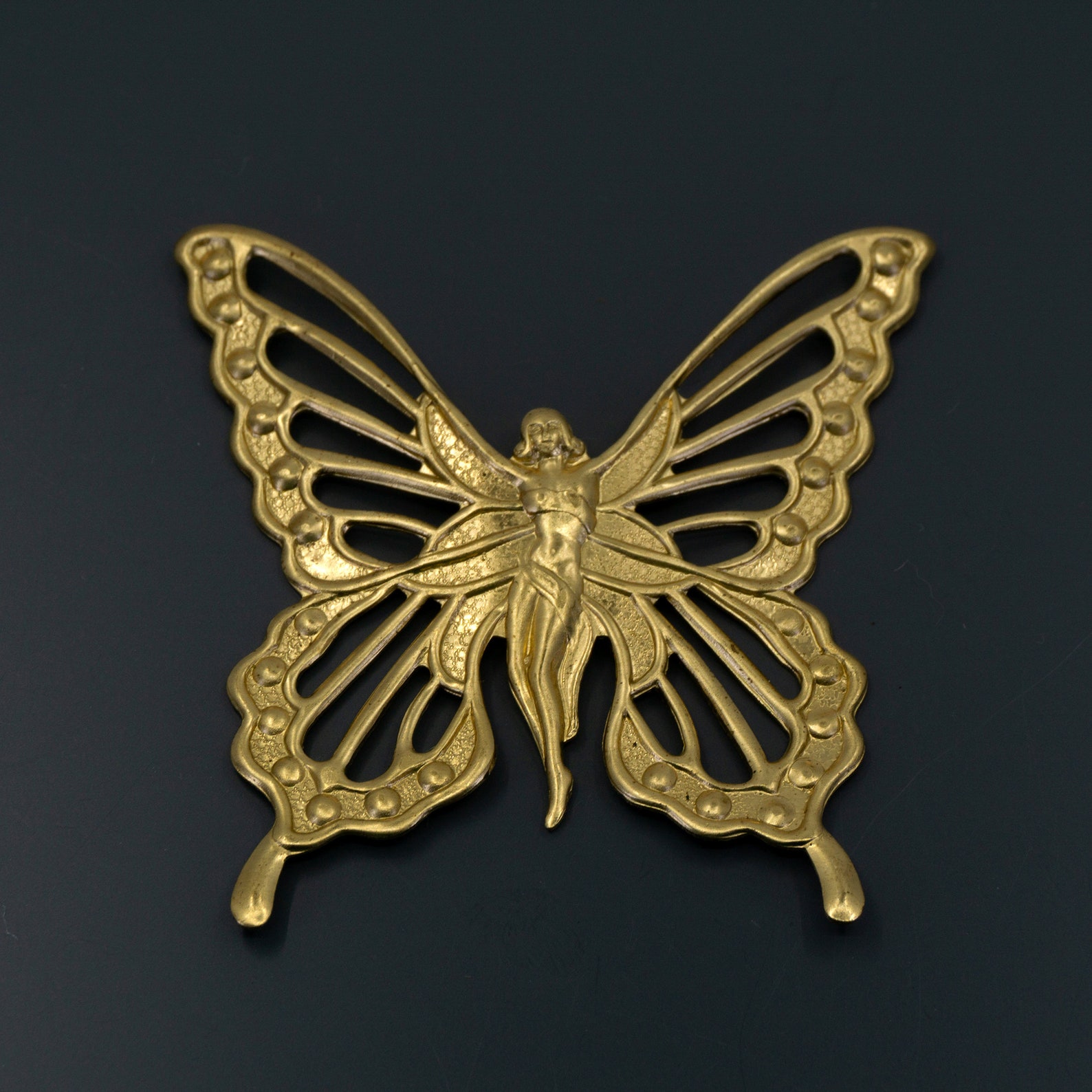 Art Nouveau Fairy Butterfly LARGE Brass Fairy Butterfly - Etsy