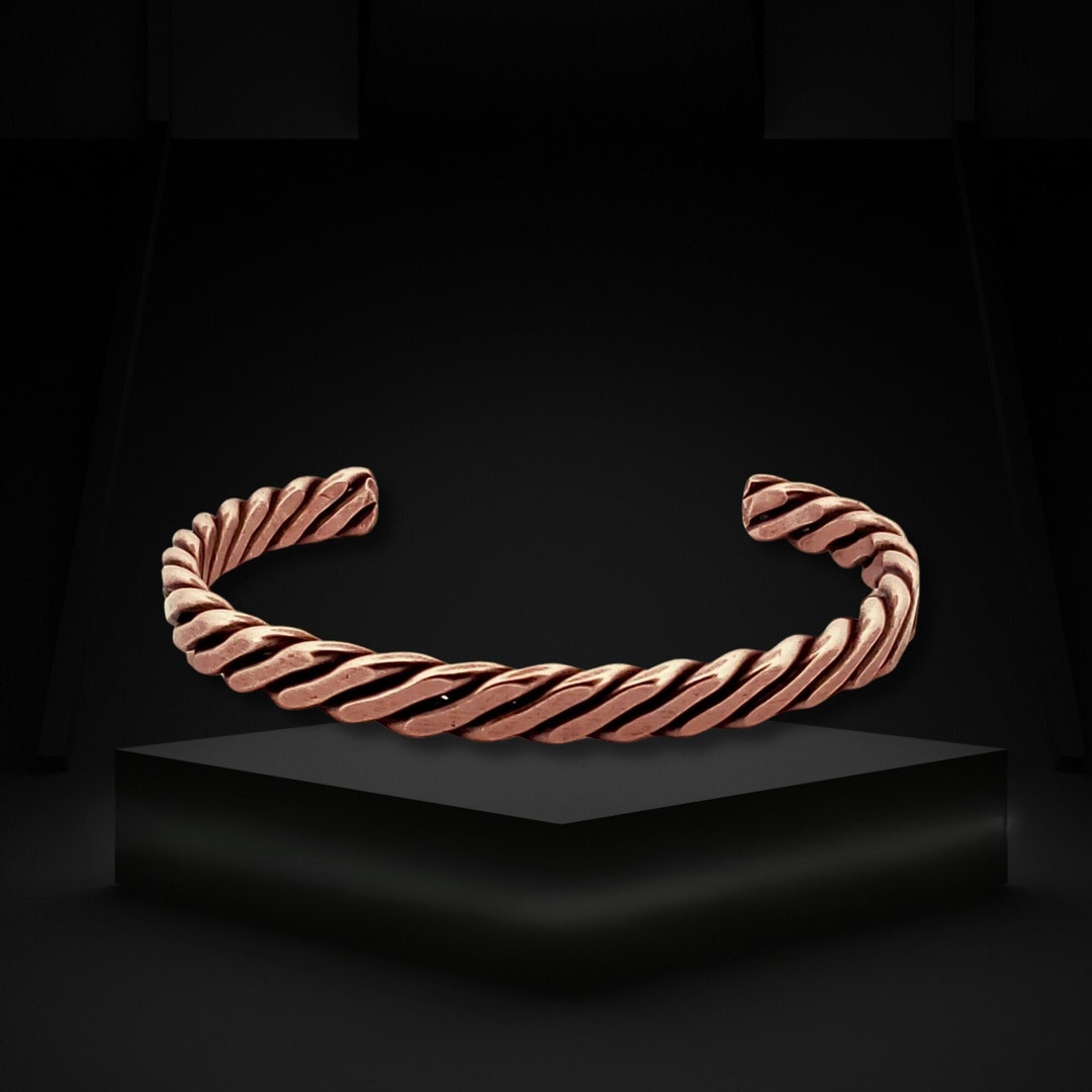 Men's COPPER Bracelet Twisted Solid COPPER Bracelet Wire - Etsy