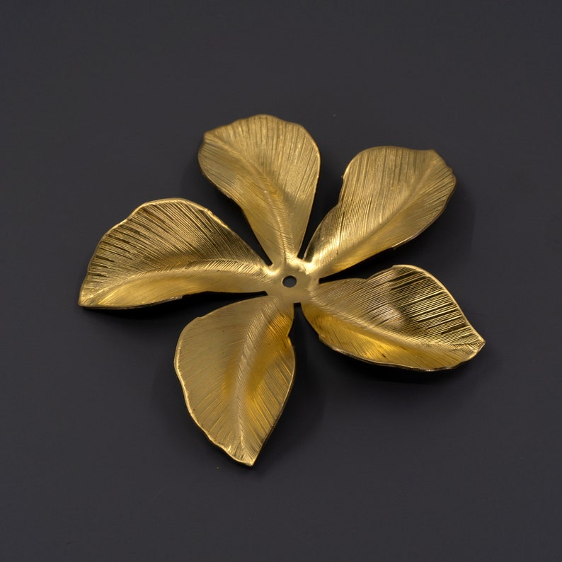 Textured Brass Flower Stamping: Large 72mm Jewelry Finding - Etsy