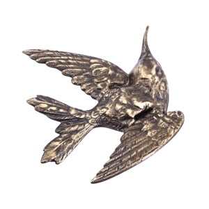 Large Antique Bronze Brass Hummingbird Focal: Detachable Wing Stamping ...