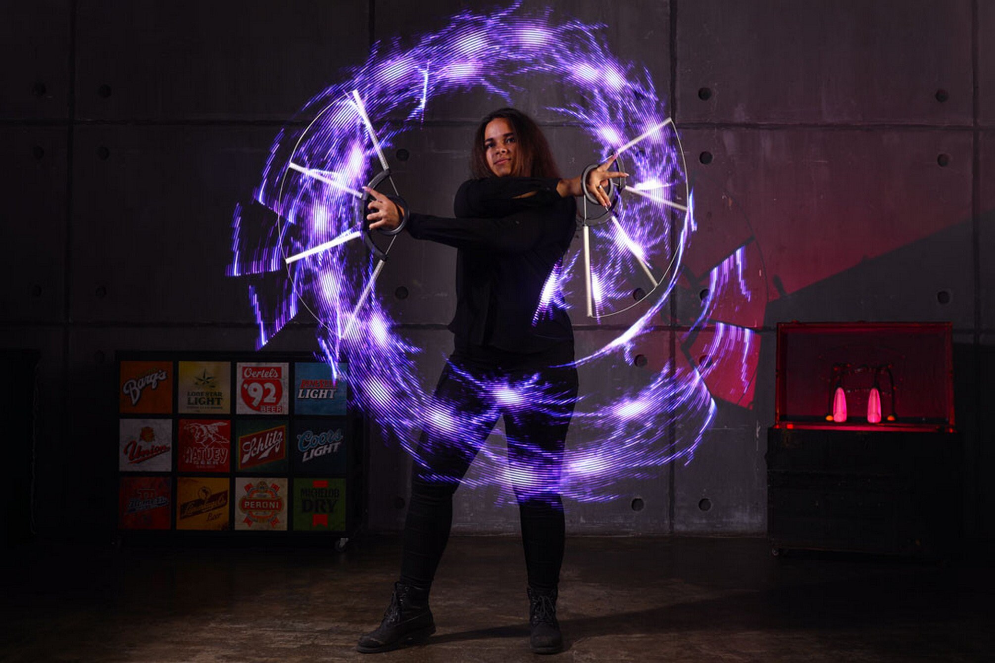 Juggling & Hula Hoops Ignis Pixel Fans 36 px Visual LED Fans for fire ...