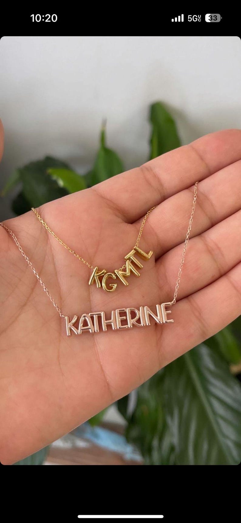 3D Bubble Letter Nameplate Hanging Necklace- Custom Nameplate Necklace ...