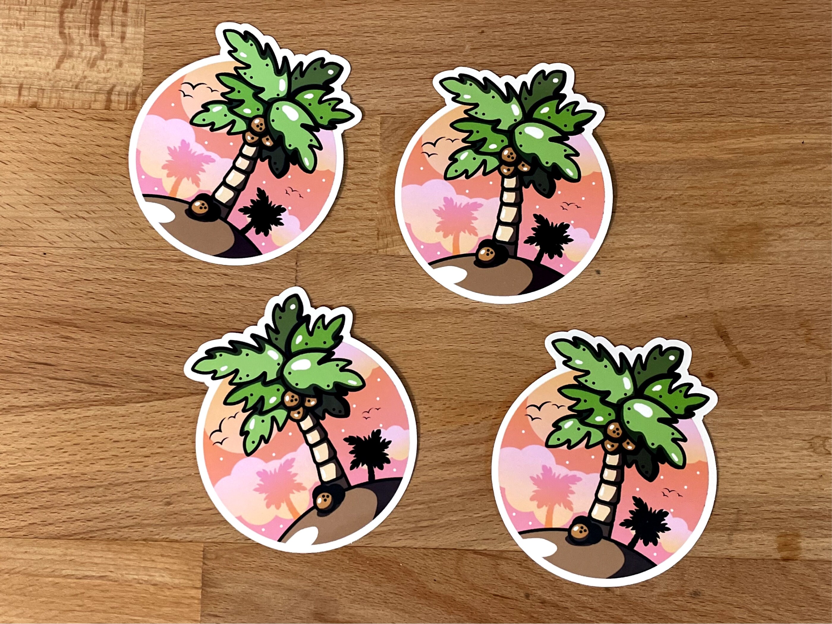Tropical Palm Sticker | Fun Palm Tree Summer Sticker | Modern Digital ...