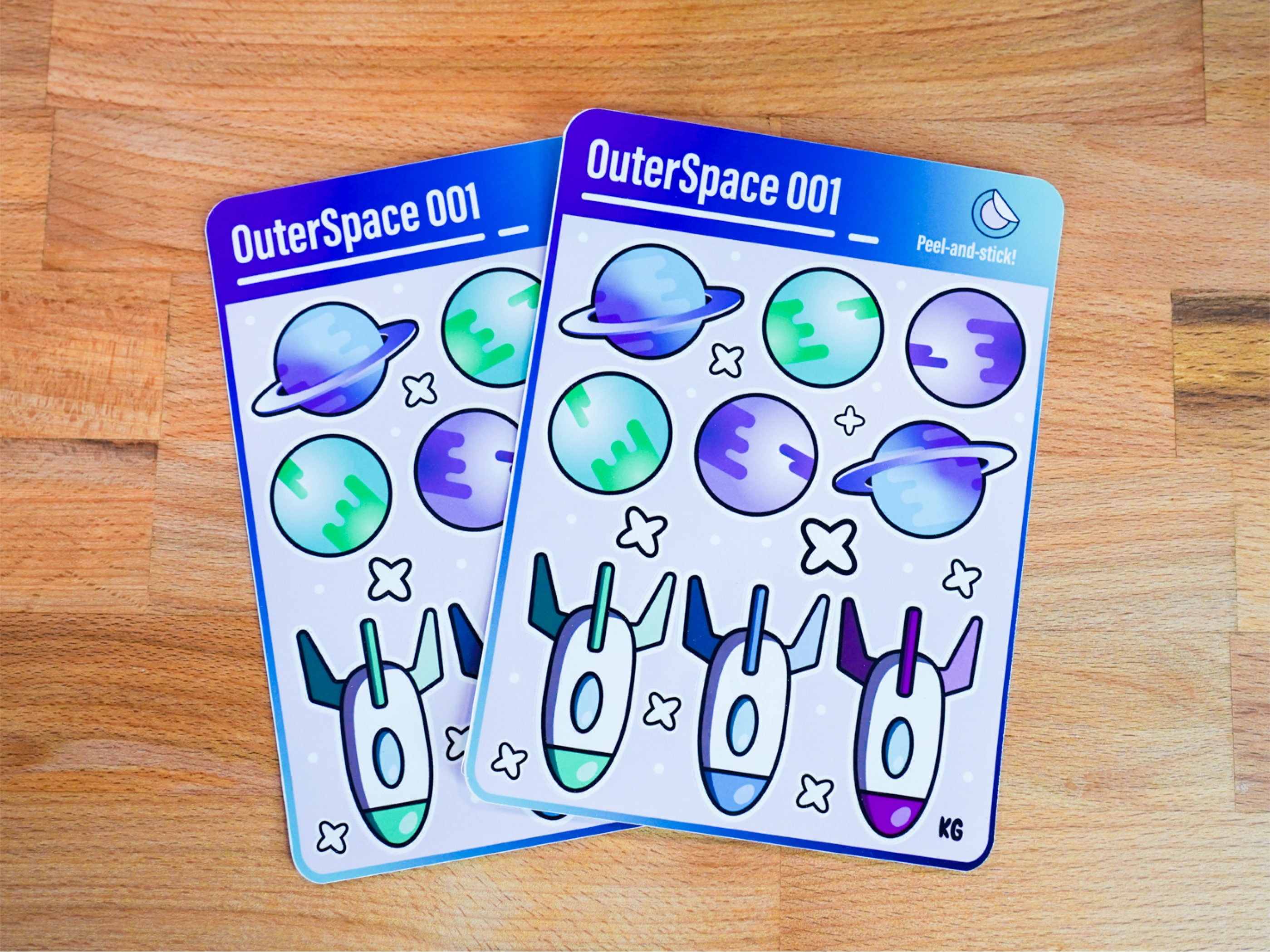 Mixed Space Sticker Sheet | Rocket Sticker Sheet | Modern Digital Art ...