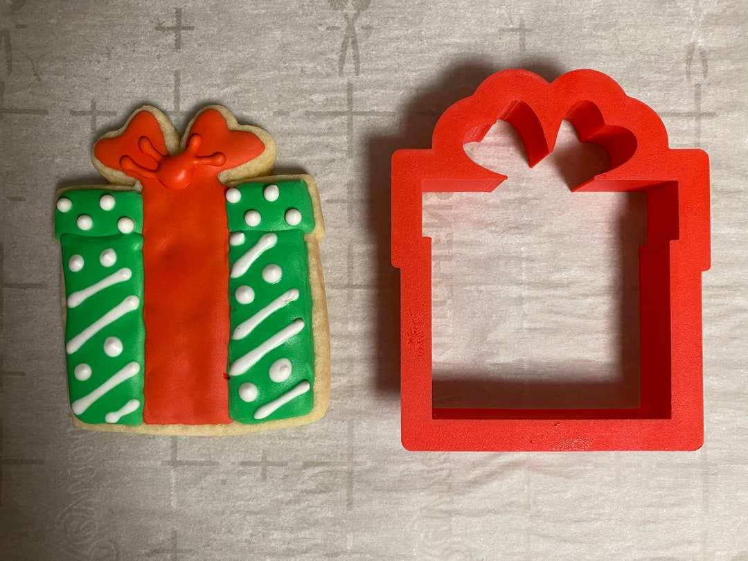 Present Cookie Cutter | Christmas Cookie Cutter | Holiday Cookie Cutter ...