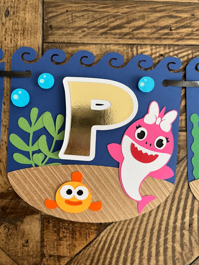 Baby Shark Birthday Banner/ Baby Shark Birthday Sign/ Baby - Etsy