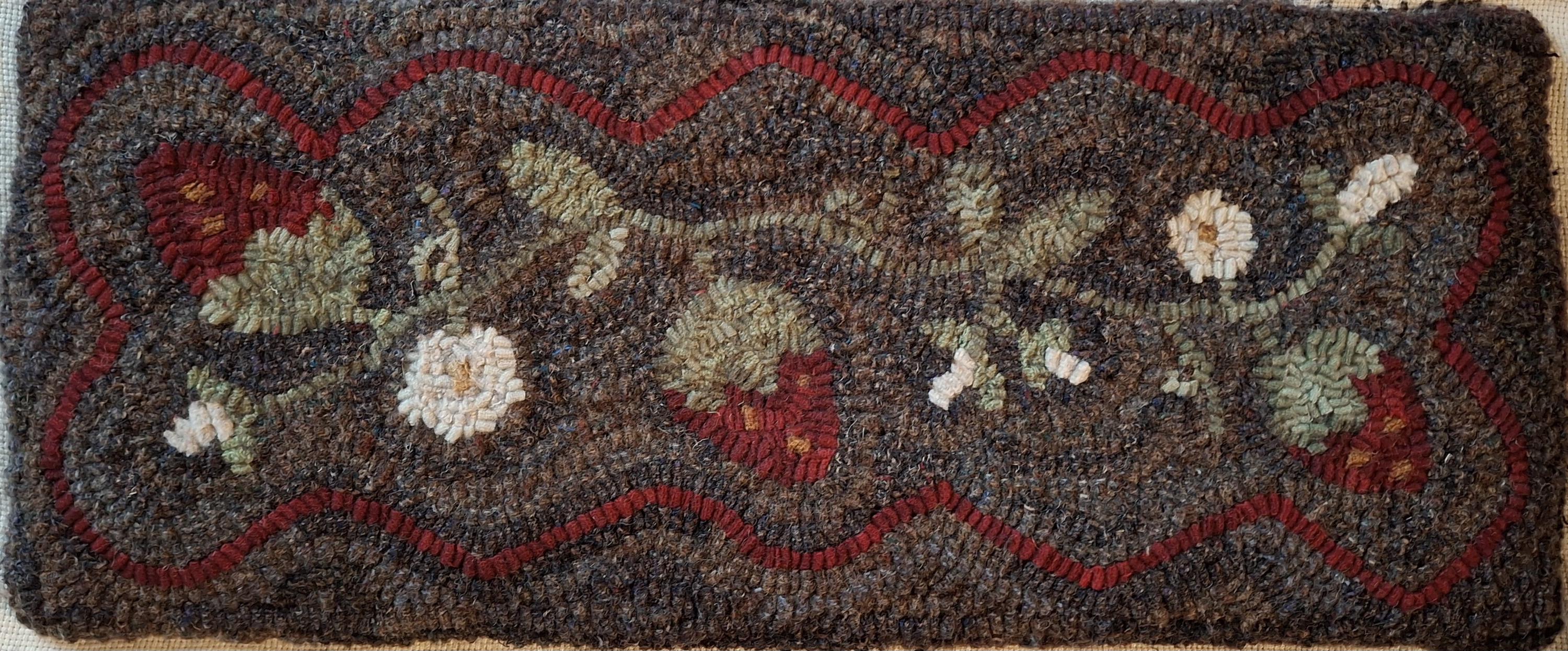 Berry Patch /primitive Rug Hooking Paper Pattern/primitive Rug Hooking ...