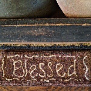 BLESSED Rug Hooking Beginner Pattern/ Paper Pattern/primitive Rug ...