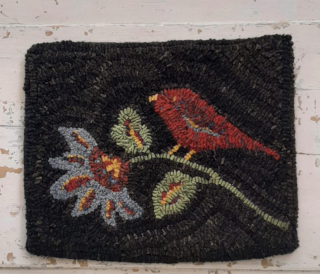 Rug Hooking Paper Pattern/pretty BIRD Design/ Full Size/rug Hooking ...