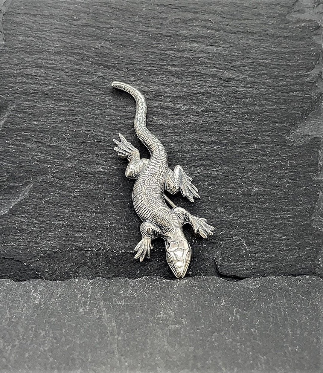 Vintage Sterling Silver Lizard Brooch Pin Signed BEAU - Etsy