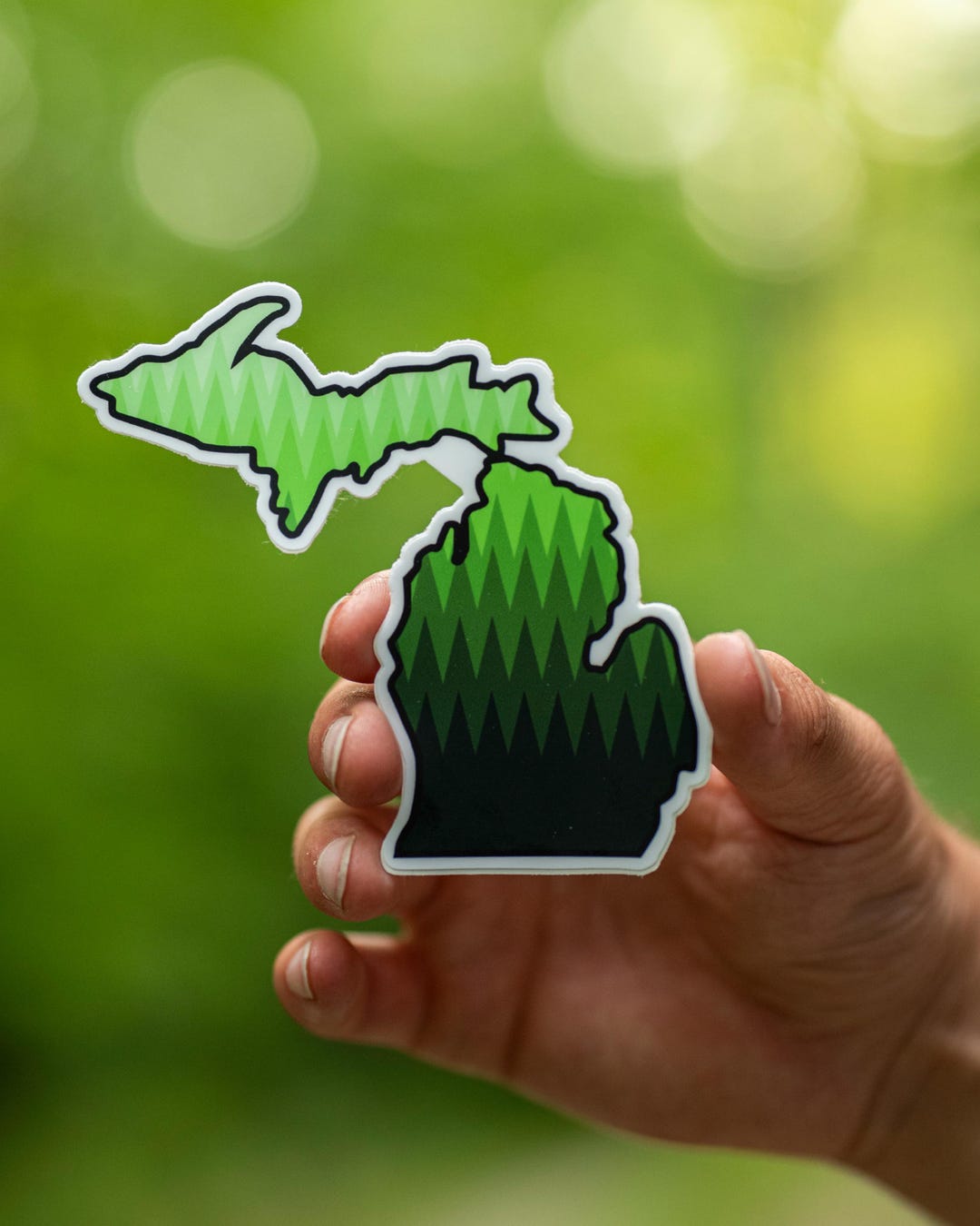 Michigan Vinyl Sticker/car Decal - Forest & Trees Theme - Etsy