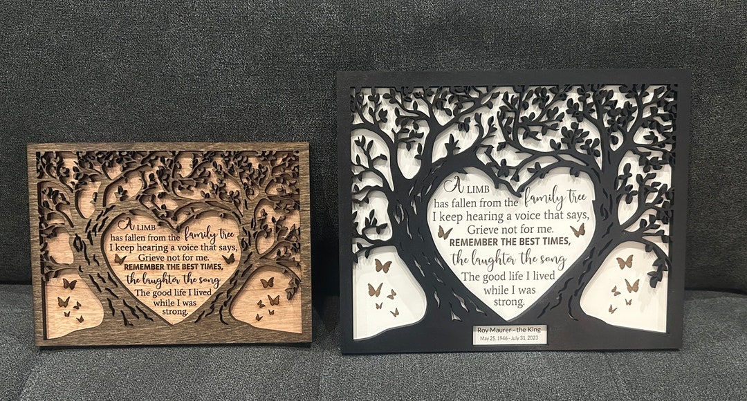 Memorial Tree / A Limb Has Fallen From Our Family Tree / Sympathy Gift ...