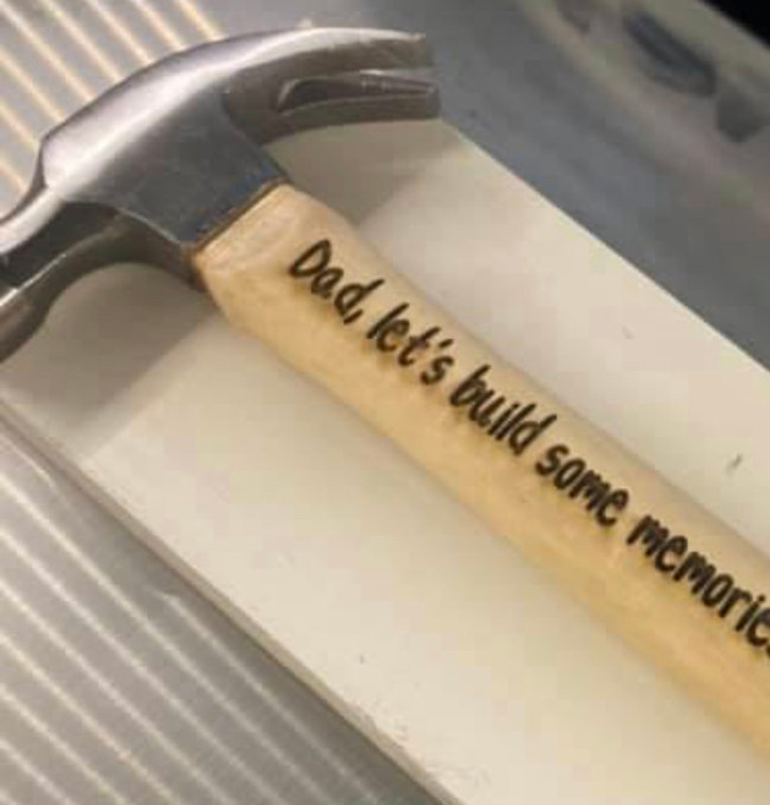 Laser Etched Claw Tooth Hammer With Personalized Message. - Etsy