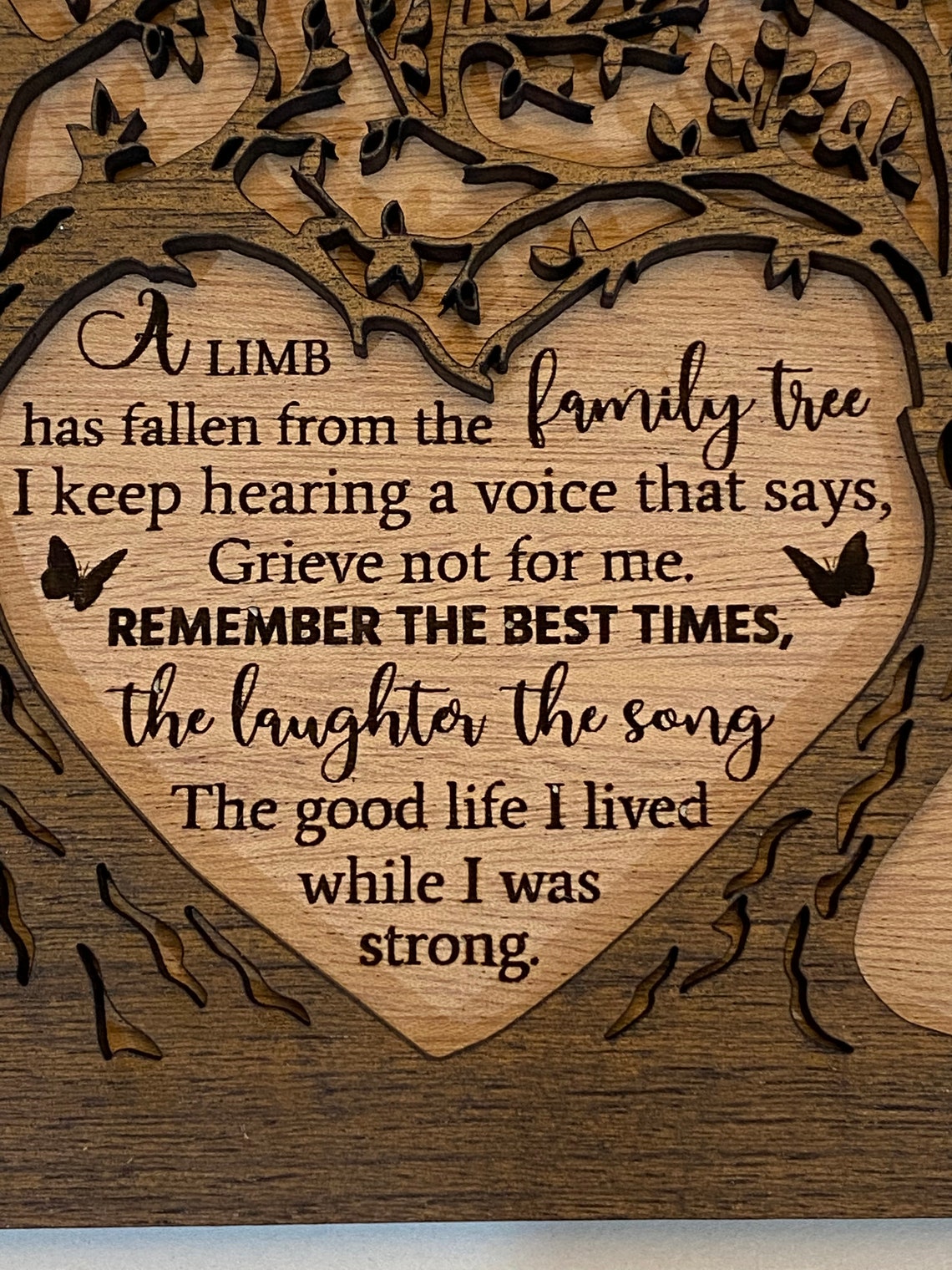 Memorial Tree / A Limb Has Fallen From Our Family Tree / - Etsy