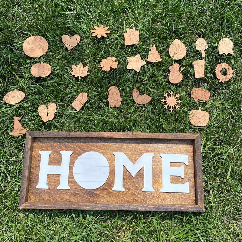 Interchangeable Home Sign - Etsy