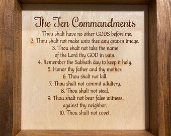 Ten Commandments Frame - Etsy