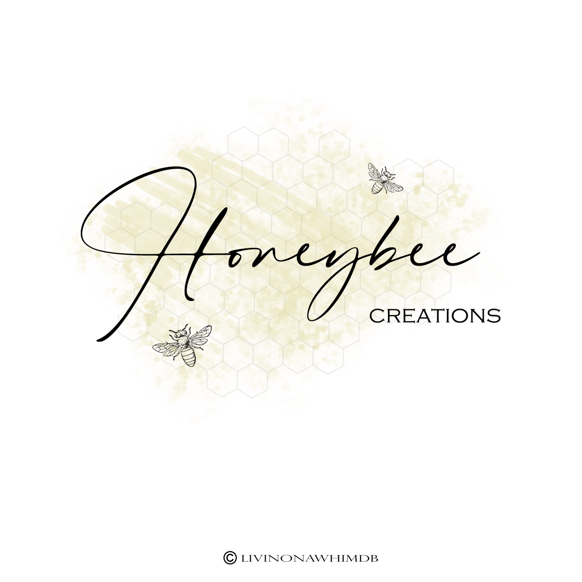 Premade Logo Design Honey Bee Logo Blog Logo Watermark | Etsy