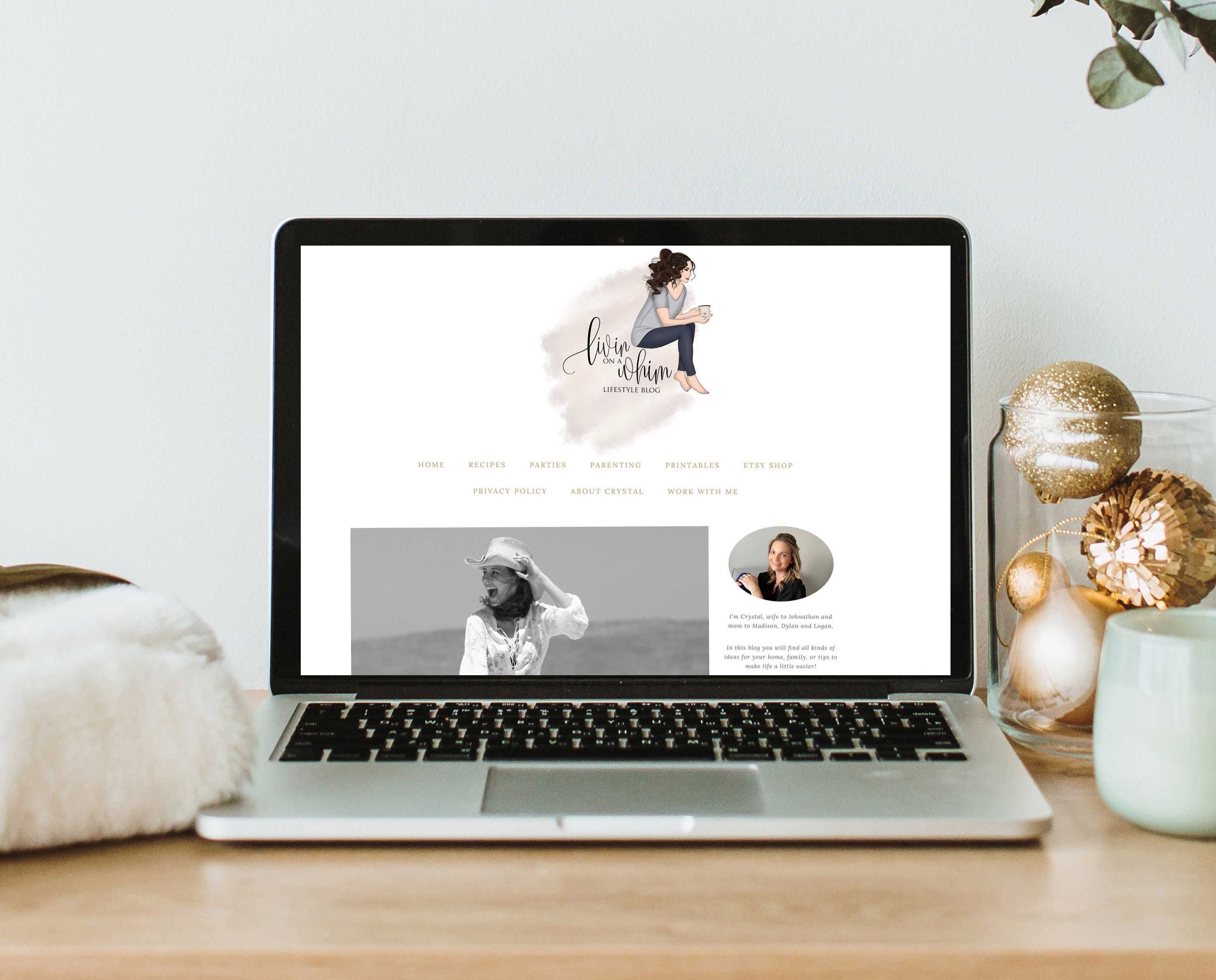 Custom Logo Design Lifestyle Blog Logo Blog Logo Watermark | Etsy