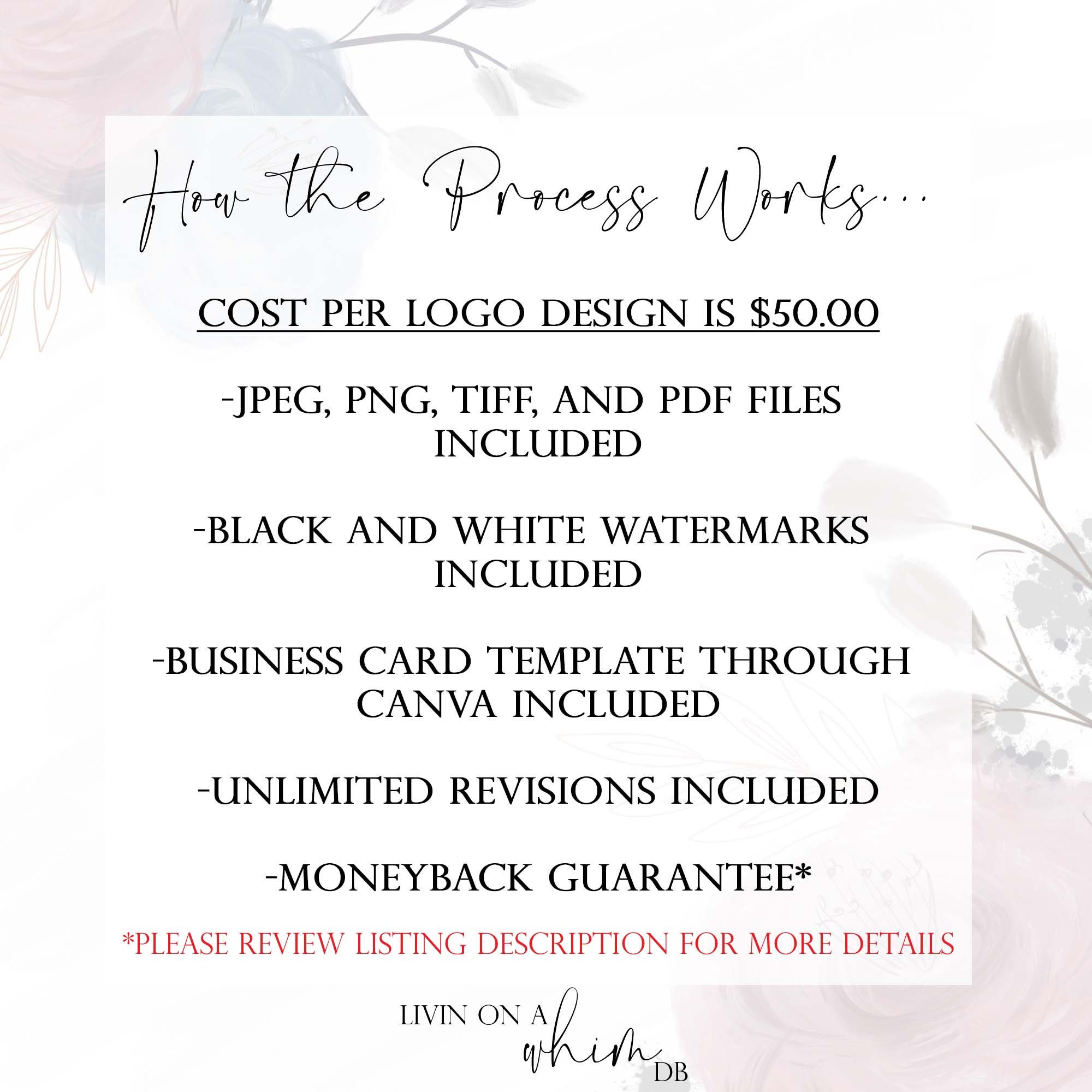 Custom Logo Design Services Blog Logo Watermark Logo | Etsy