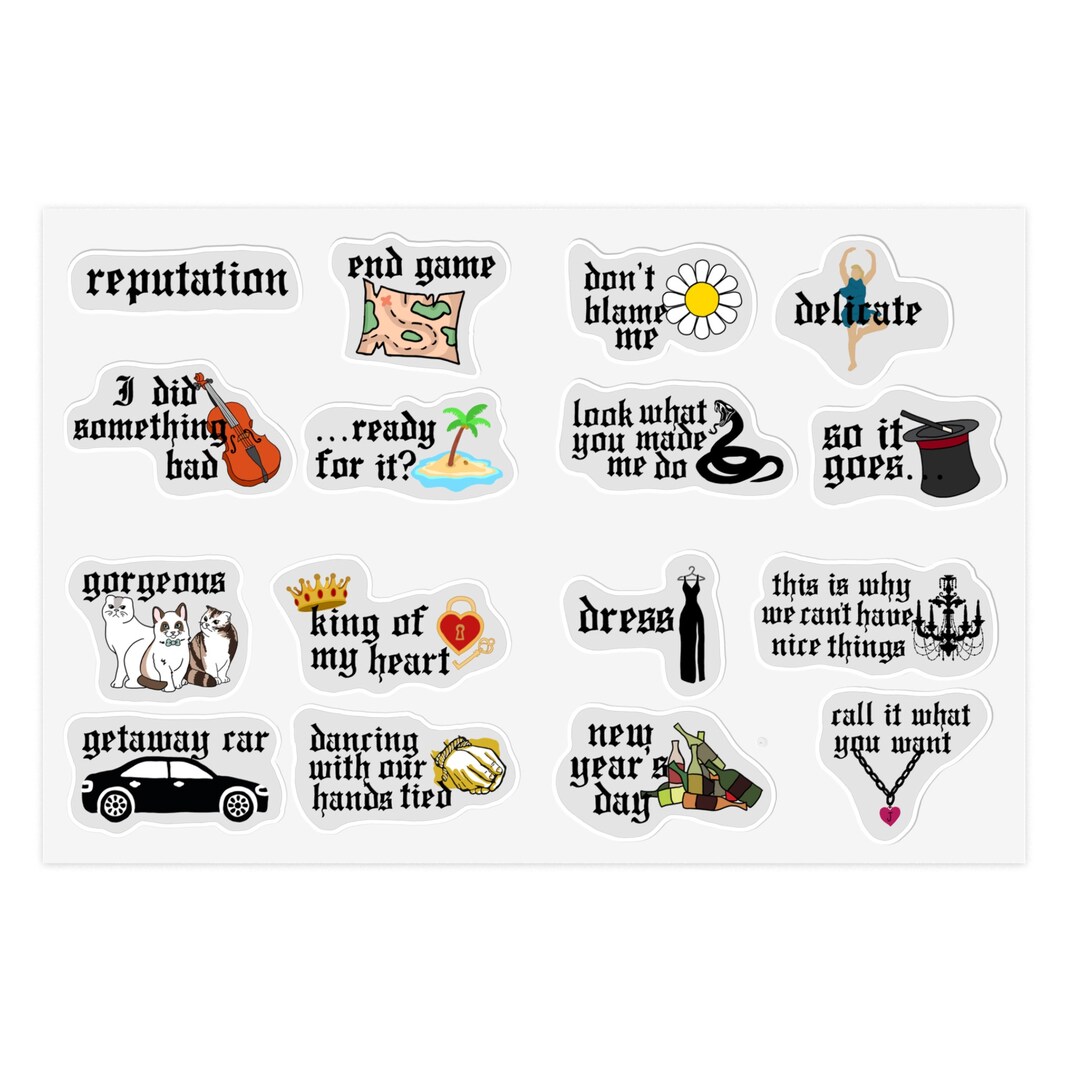 Reputation Sticker Sheet - Etsy