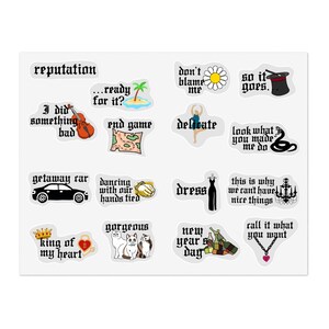 Reputation Sticker Sheet - Etsy Canada