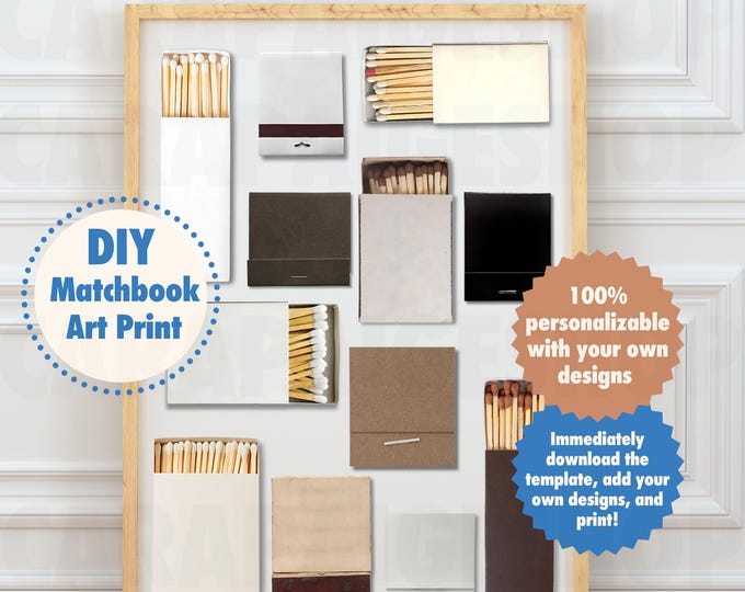 Blank Matchbook | Digital Download | Customizable Matchbooks | Plain ...