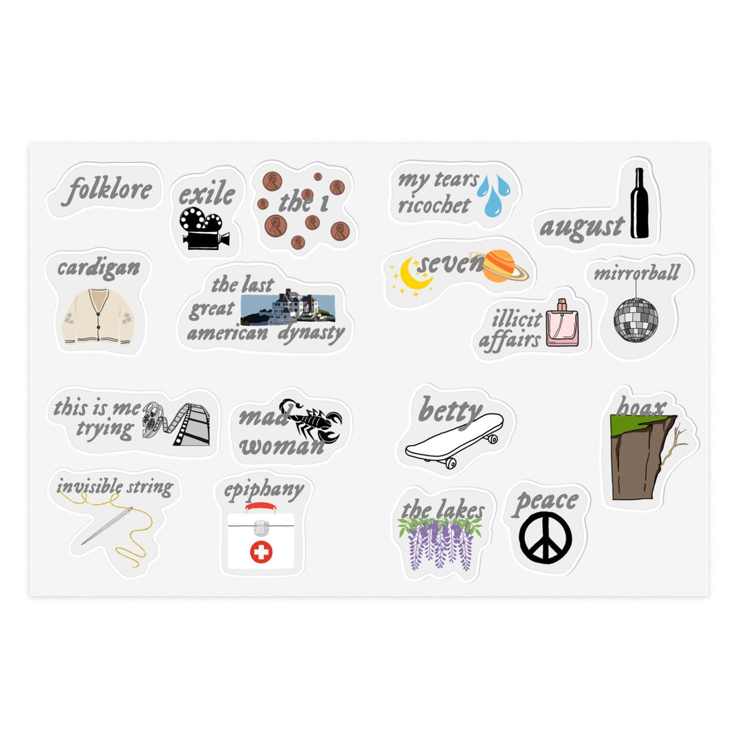 Folklore Sticker Sheet - Etsy