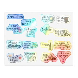 Reputation Sticker Sheet - Etsy Canada