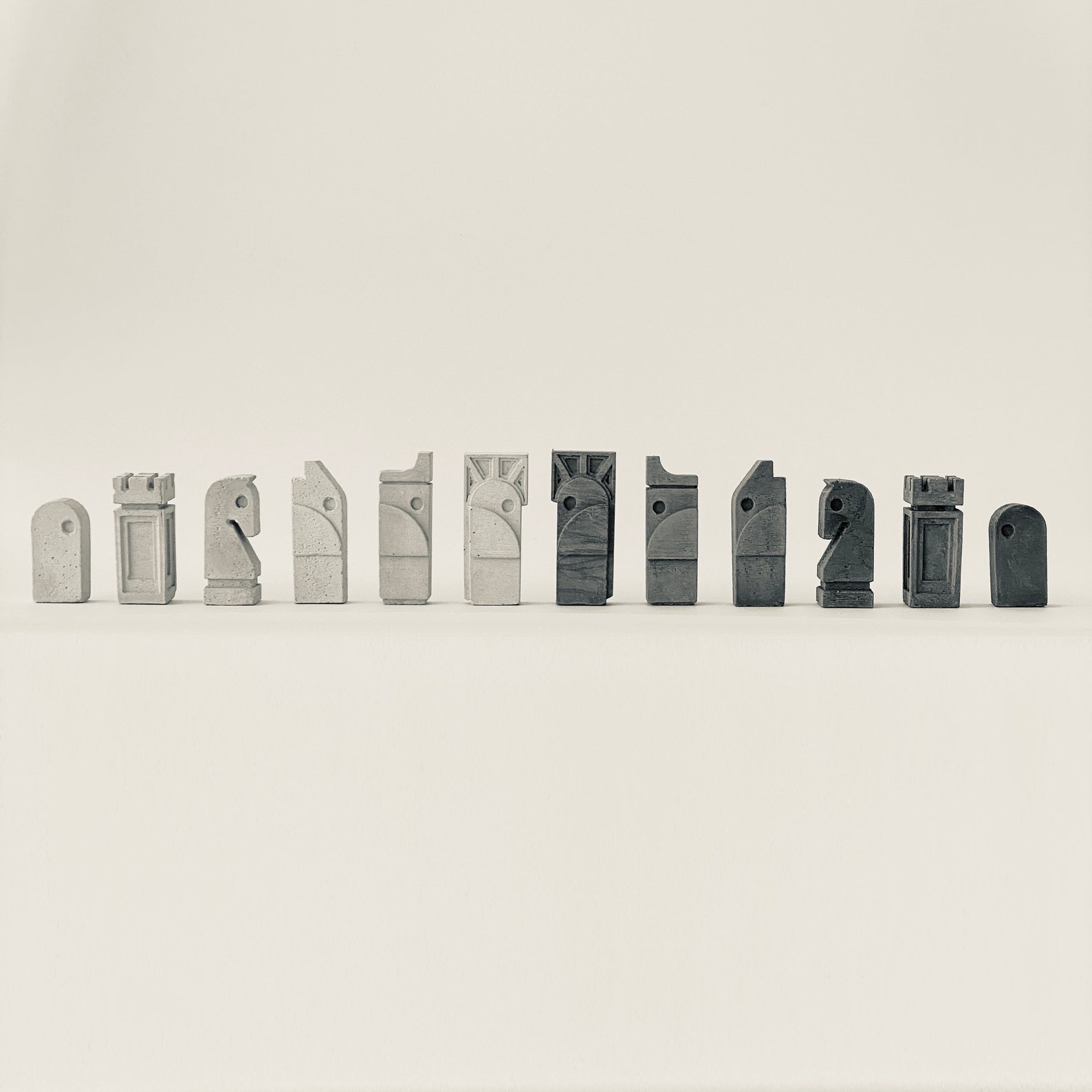 Concrete Brutalist Chess Set - Etsy