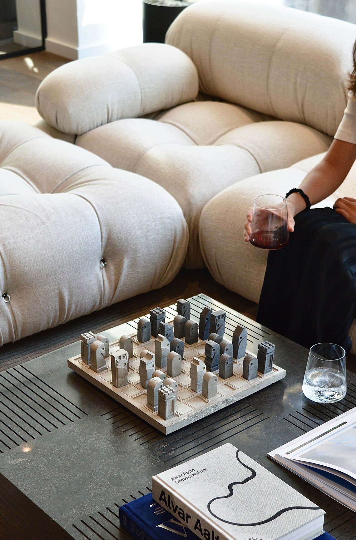 Concrete Brutalist Chess Set - Etsy
