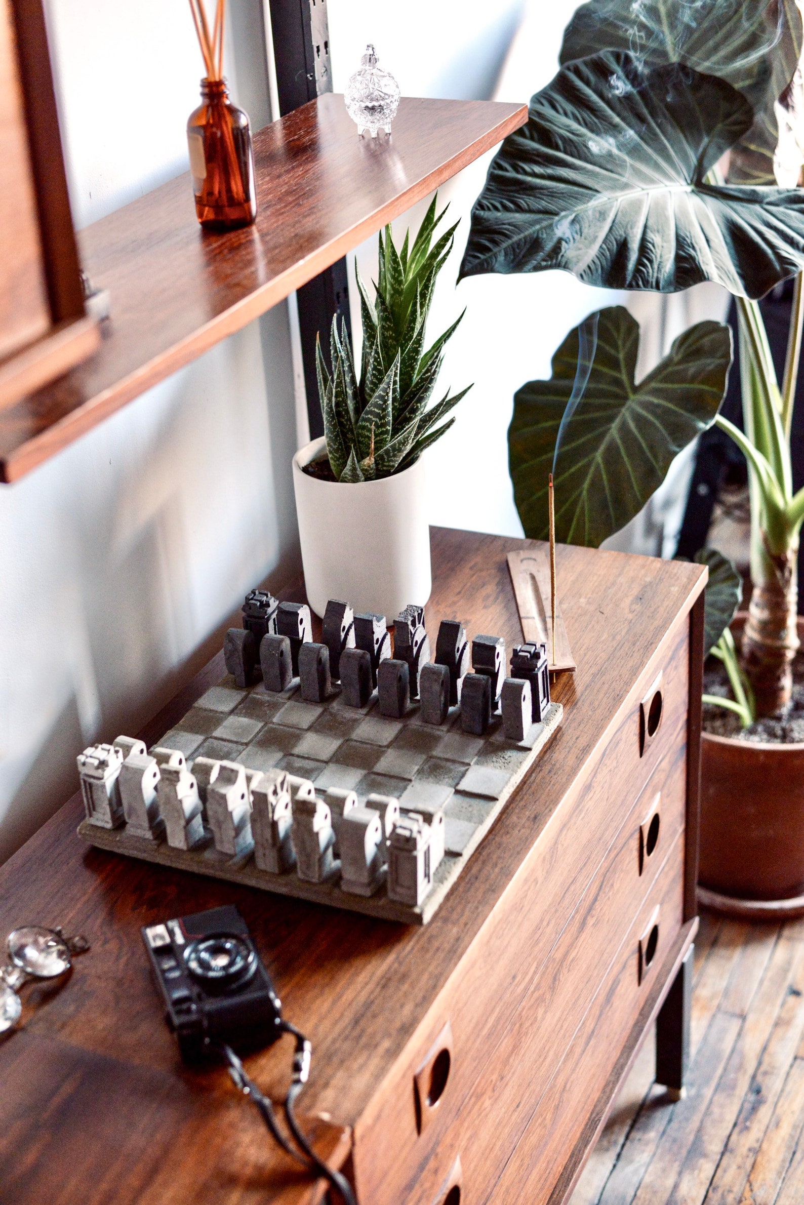 Concrete Brutalist Chess Set | Etsy