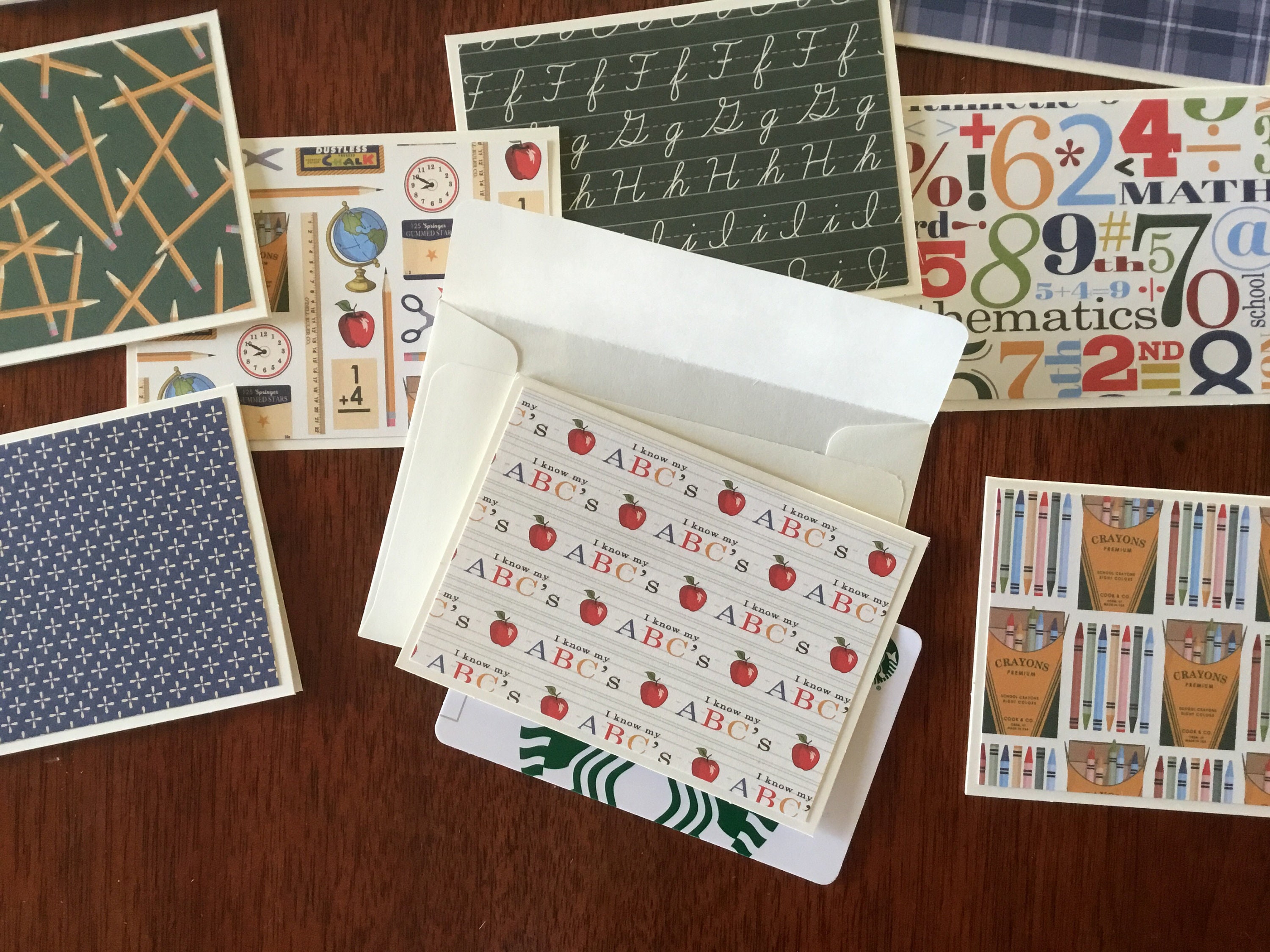 School Days Tiny Cards Set of 10 - Etsy