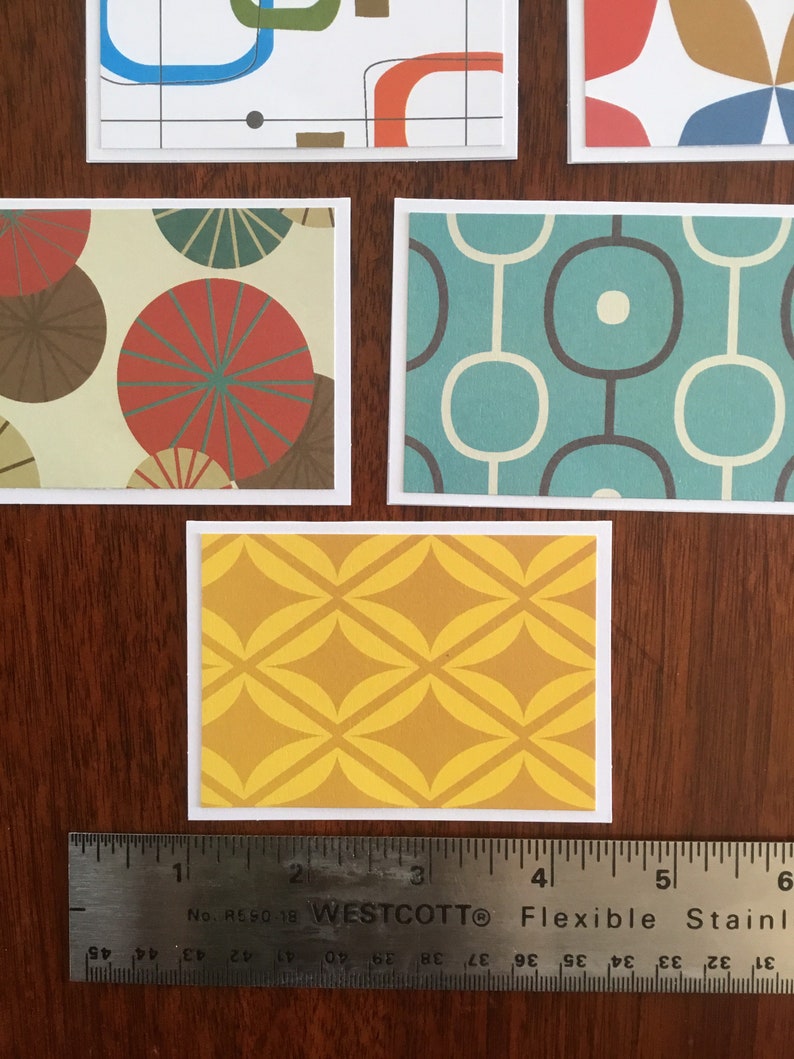 Set of 12 Mid Century Modern Note Cards - Etsy