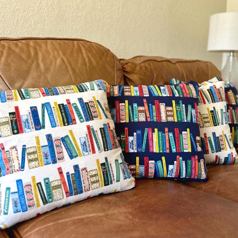 Library Pillow - Etsy