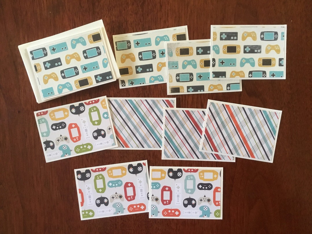 Video Game Controller Tiny Cards Set of 10 - Etsy