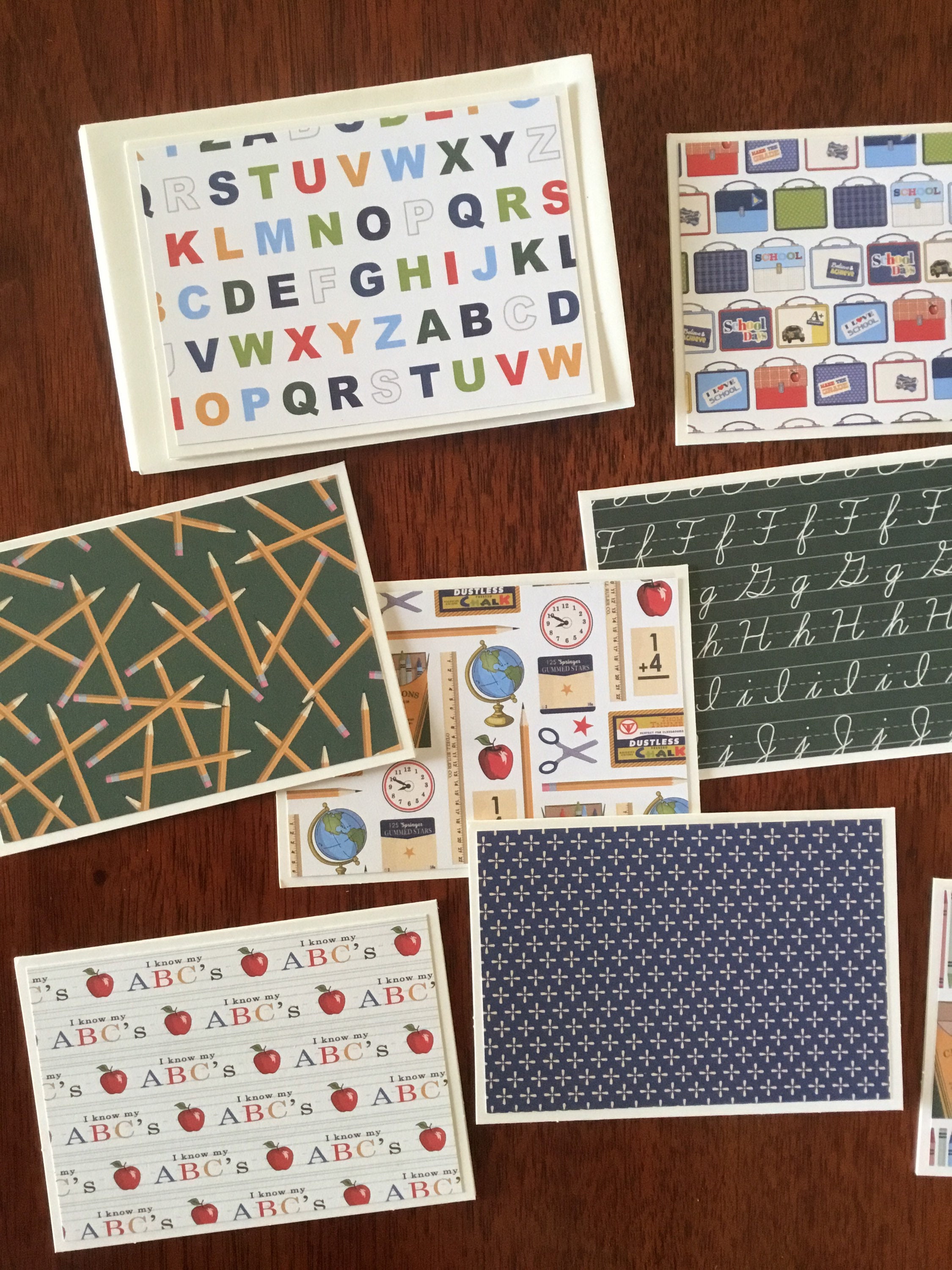 School Days Tiny Cards Set of 10 - Etsy