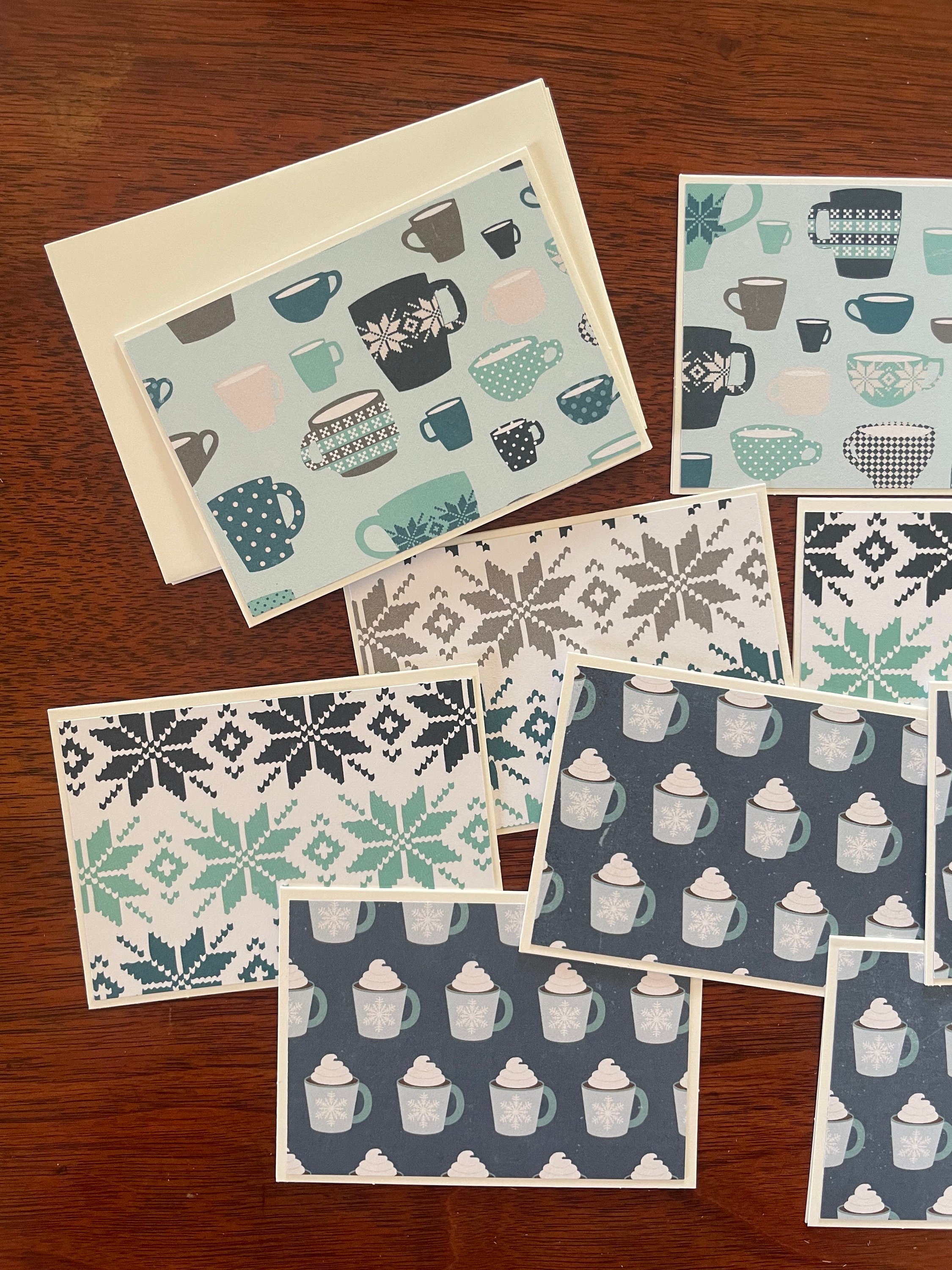 Set of 12 Cozy Winter Tiny Cards - Etsy