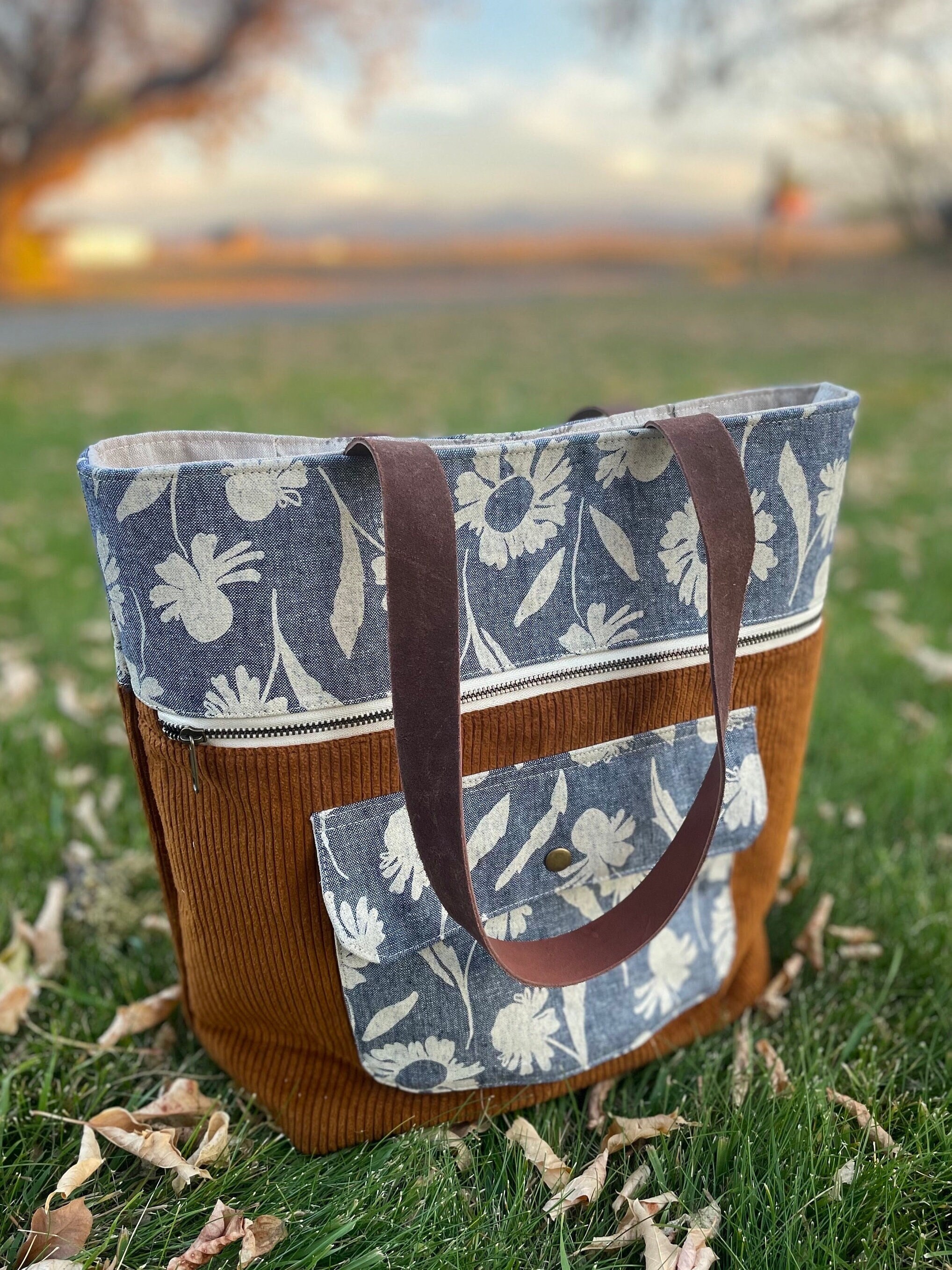 Corduroy and Canvas Caravan Tote - Etsy