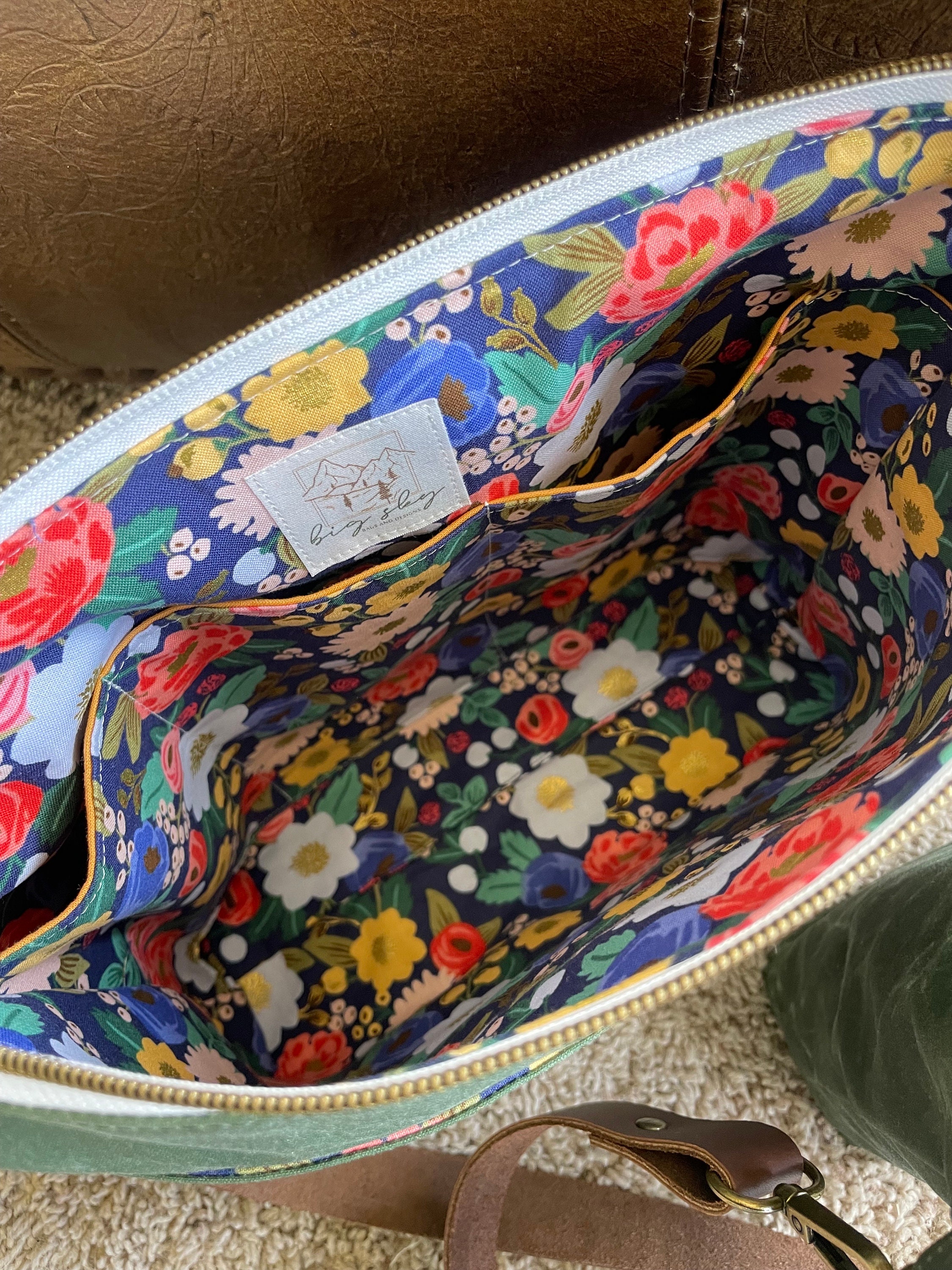 Green Waxed Canvas Hillside Tote - Etsy