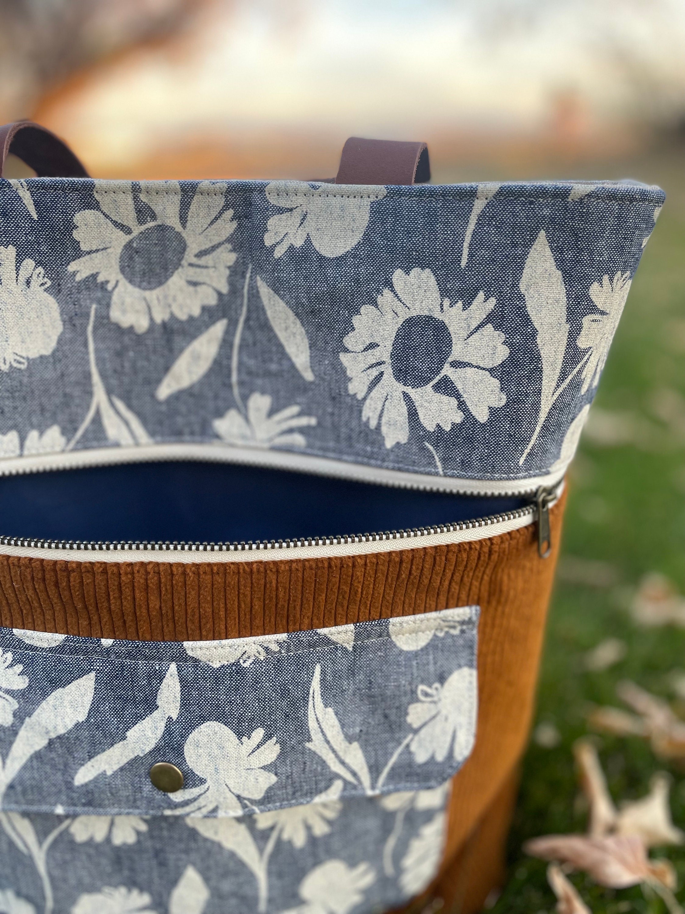 Corduroy and Canvas Caravan Tote - Etsy