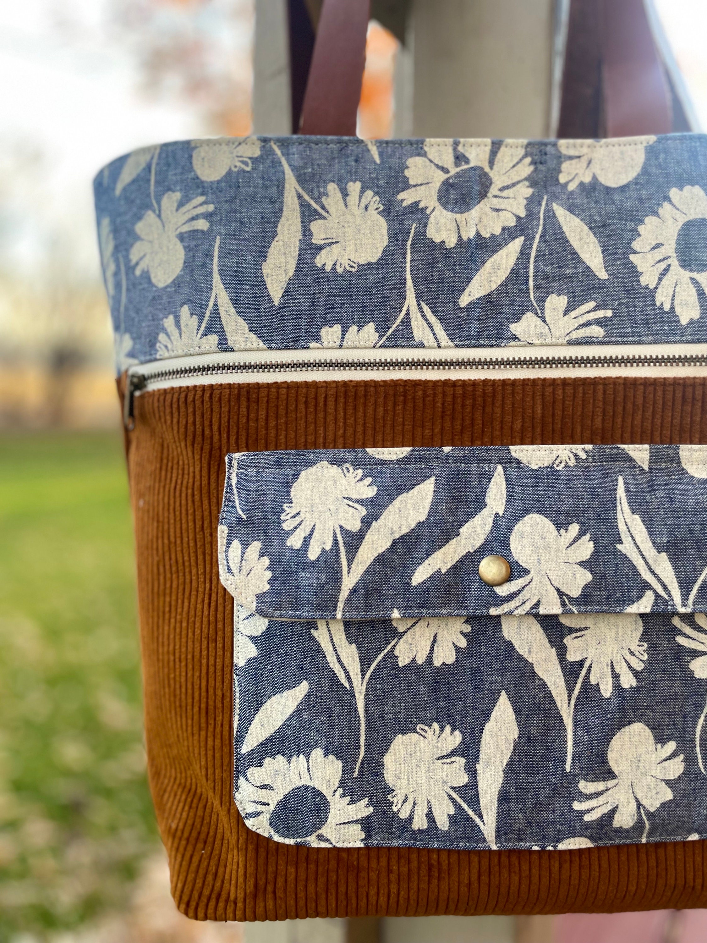 Corduroy and Canvas Caravan Tote - Etsy