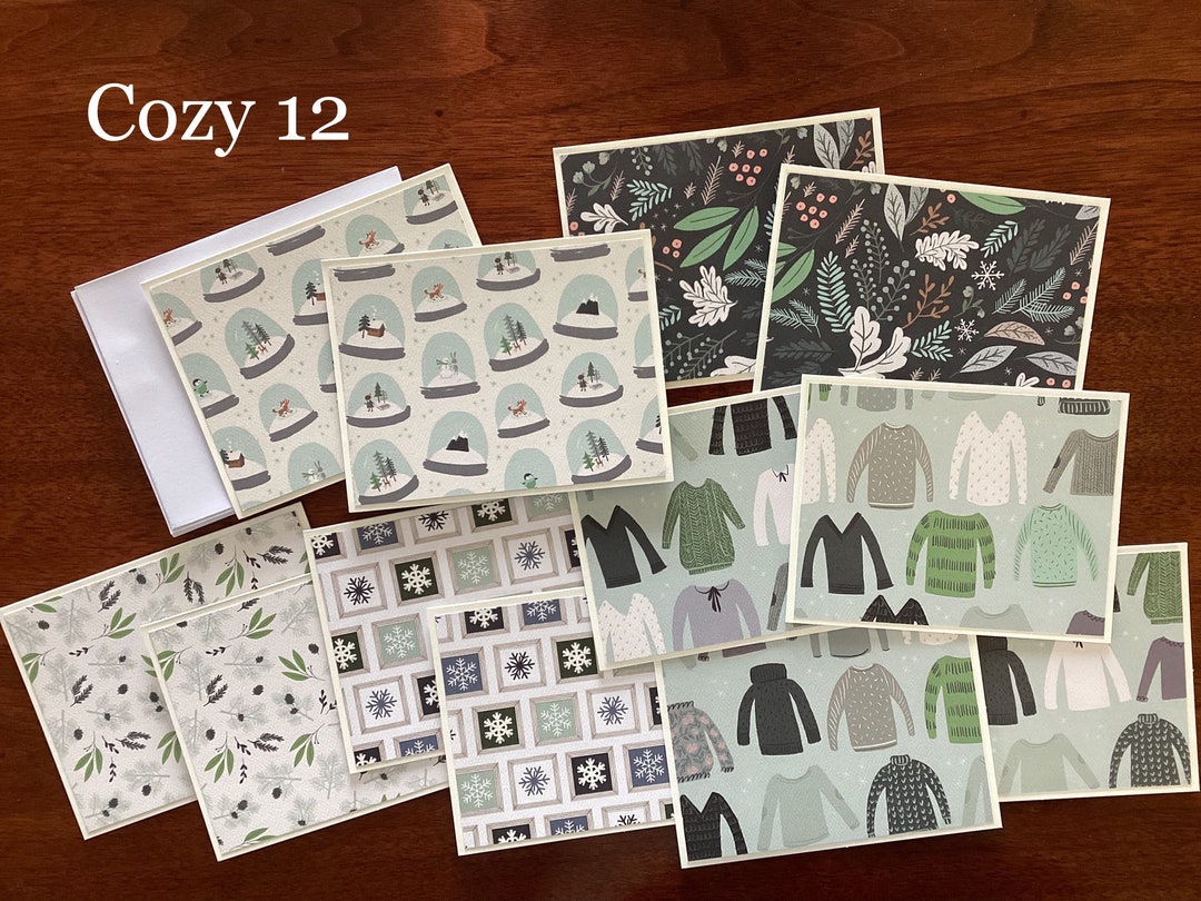 Cozy Winter Note Cards Sets - Etsy