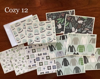 Snowflake Note Cards Set of 10 With Matching Envelopes - Etsy